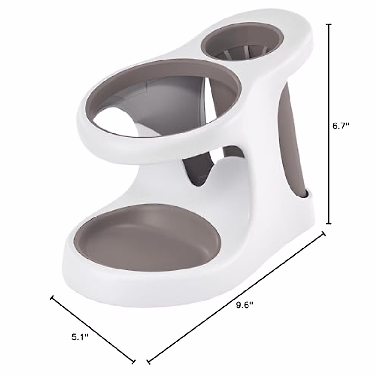 Polder White/Gray Style and Store Bathroom Accessory
