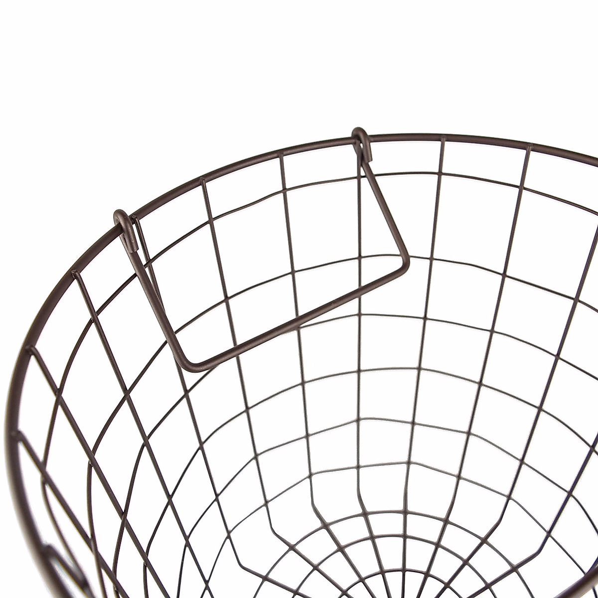 DII Metal Wire Mesh Stackable Utility Storage Bin, Small Round, 12x12x10", Black