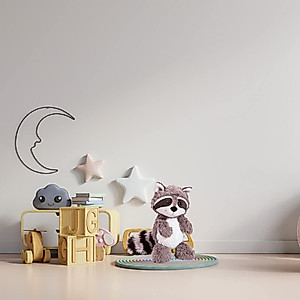 FOCUSNORM Racoon Plush Animal, 9.84 Inch Cute Raccoon Stuffed Animal Racoon Plush, Super Adorable Stuffed Racoon for Kids Adults Gifts (Grey)