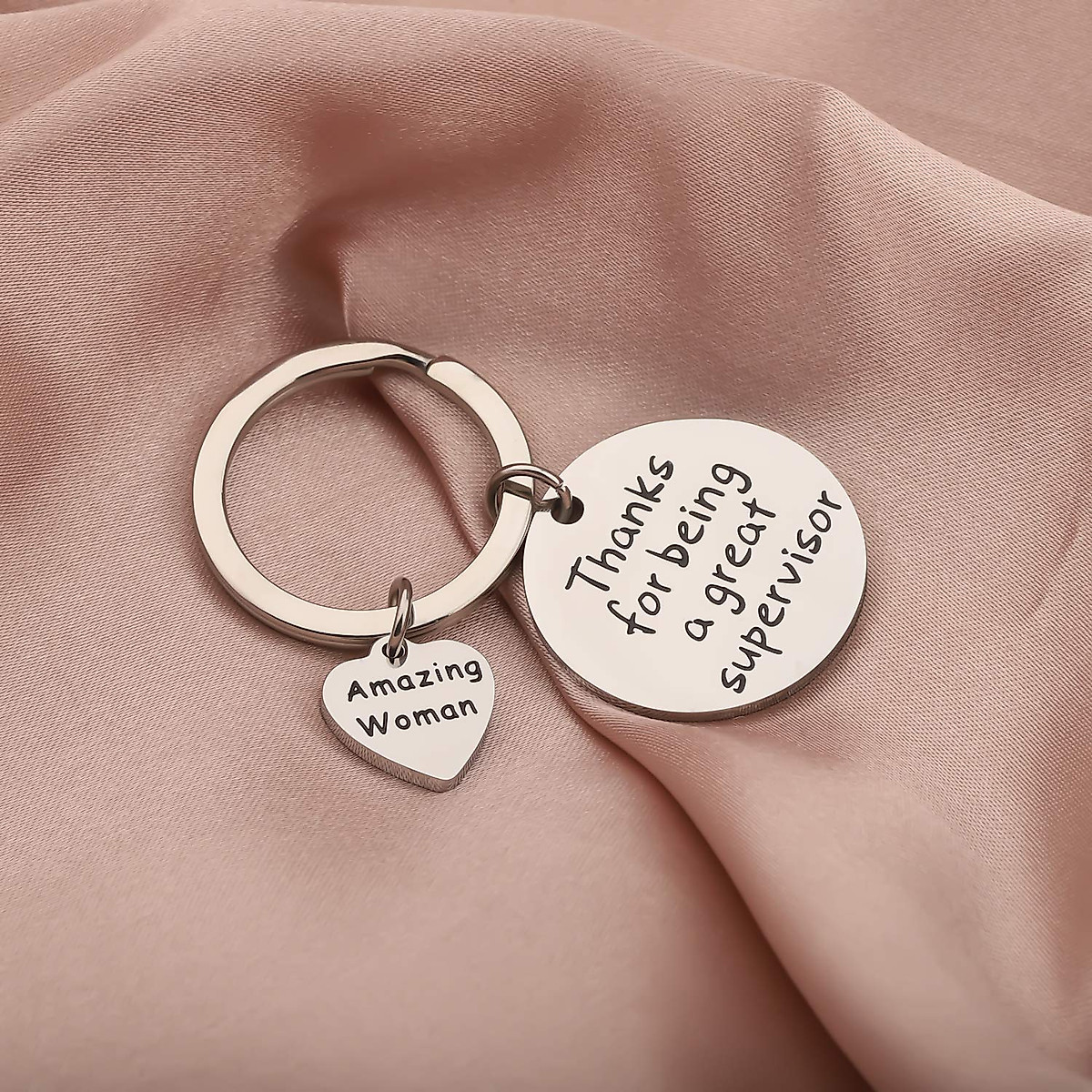 SEIRAA Supervisor Gift Amazing Woman Jewelry Gifts For Women Boss Thank You Keychain Supervisor Appreciation Gift (Supervisor keychain)