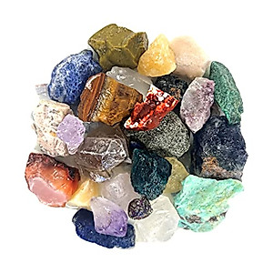 Gem Mining Kit - Rough Gemstone Mix 19LBS w Classifier Sieve Mining Gift IDEA