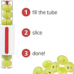 Fruit Slicer Tomato Grape Cherry Slicers Cutter Fruit Vegetable Salad Cutting Kitchen Tools, cherry tomato slicer utensils set, simple and portable (Red)