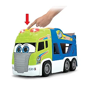 DICKIE TOYS - 16" Happy Scania Car Transporter Pre-School Vehicle with Extra Car