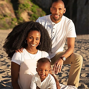 Paraglame 16 Inch Marley Twist Braiding Hair 8 packs Pre-Separated Springy Afro Twist Hair Extension Kinky Afro Twist Crochet Hair Braids Natural Black Spring Twist for Women (16 Inch, 1B)