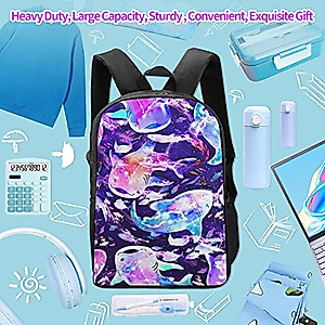 MEDTOGS Shark Backpacks for School 17 inch School Bag Large Book Bags for Middle School High School College Travel