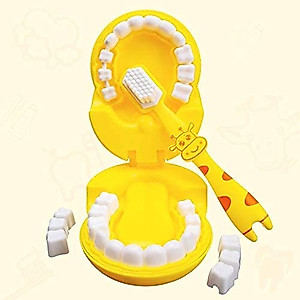 Early Education Brushing Toys, Children Role Play Toys Cute Giraffe Early Education Cartoon Tooth Brushing Toys Model Teaching Children Brushing Model for Kindergarten Kids Children