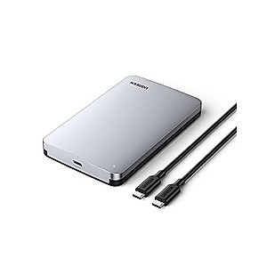 UGREEN USB C Hard Drive Enclosure for 2.5" SATA SSD HDD Aluminum USB C to SATA Adapter USB 3.1 Gen 2 Support UASP SATA III Compatible with MacBook Pro Air WD Seagate Toshiba Samsung Hitachi