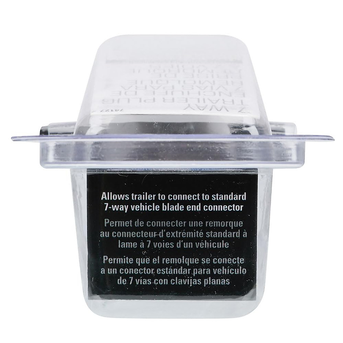 Reese Towpower 74127 Plastic 7-Way Flat Blade Trailer End Connector - Black