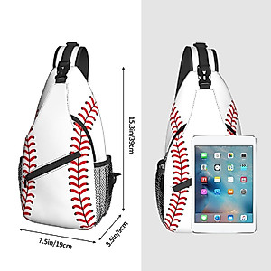 Baseball Sling Bag Chest Bag Sport Baseball Crossbody Bags For Mens Womens