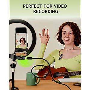 NEWWARE Wireless Lavalier Microphones for iPhone iPad, Lapel Mic with Charging Case and LCD Display, Plug-Play, Noise Reduction, for Recording, Vlog, TikTok, Live Stream (K3)