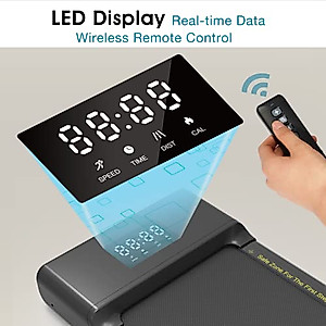 SupeRun Under Desk Treadmill, Walking Pad, Portable Treadmill with Remote Control LED Display, Quiet Walking Jogging Machine for Office Home Use