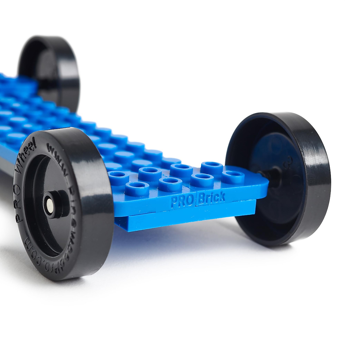 PRO Brick Wheel - Axle Assembly for Brick Derby Car Racing (Set of 4) by Pinewood Pro