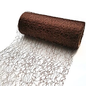 Queenbox 6"x10 Yards Openwork Tulle Ribbon, Irregular Spider Web Mesh Hollow Gauze Roll Hole Lace Net Thin Fabric for DIY Art Craft, Black