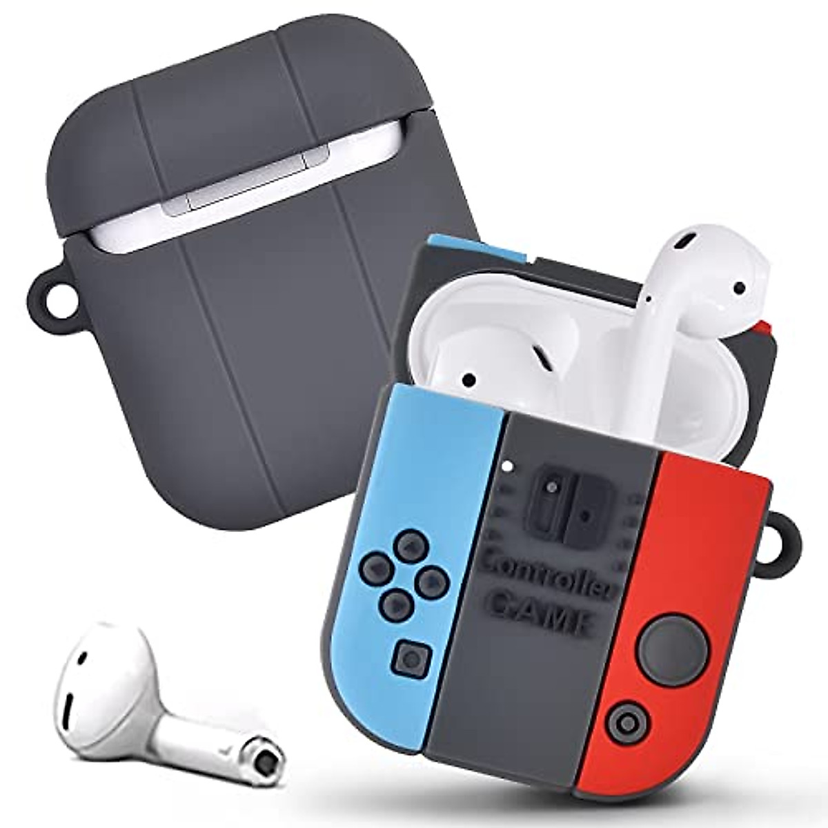 AIRSPO Airpods Case Cover Cute Cartoon Character Silicone Airpods Case Compatible with Airpods 1&2 Charging Case
