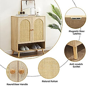 Amyove PHO_0Y1S Shoe Cabinet, Natural
