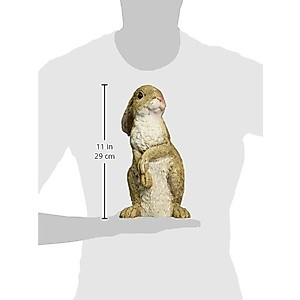 Design Toscano QM200681 Hopper The Bunny Standing Rabbit Outdoor Garden Statue, 11 Inch, full color