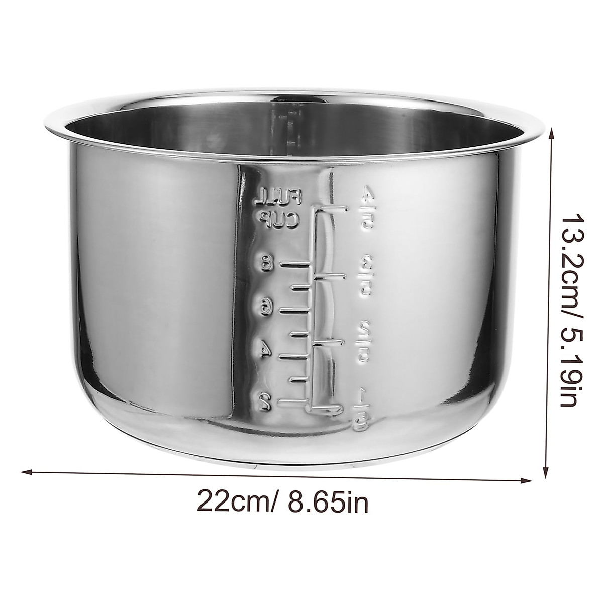 BESPORTBLE Stainless Steel Pot Pressure Cooker Pot Metal Cooking Utensils Stainless Steel Rice Cooker Rice Pot Cooker Cooking Pot Rice Cooker 10 Cup Cooker Liner Container Ceramics Thicken