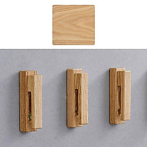 JUOPZKENN 1pcs Wood Towel Hooks Self Adhesive Vintage Towel Holder Wooden Wall Mounted Towel Racks for Bathroom and Kitchen Firmly Holds Towel(#1)