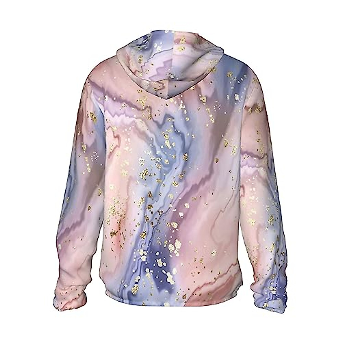 Alcohol Ink Painting Marble Sun Protection Outdoor Full Zip Hoodie Long Sun Shirts