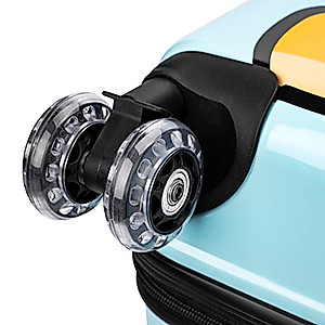 Younglingz Lil Flyer 20" kid ride on suitcase child stroller spinner luggage (Dog)