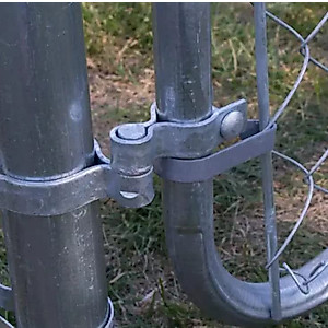 Dailydanny 2 Pack Chain Link Fence Frame Gate Post Male Hinge with Bolts and Nuts (1-7/8 Inch)