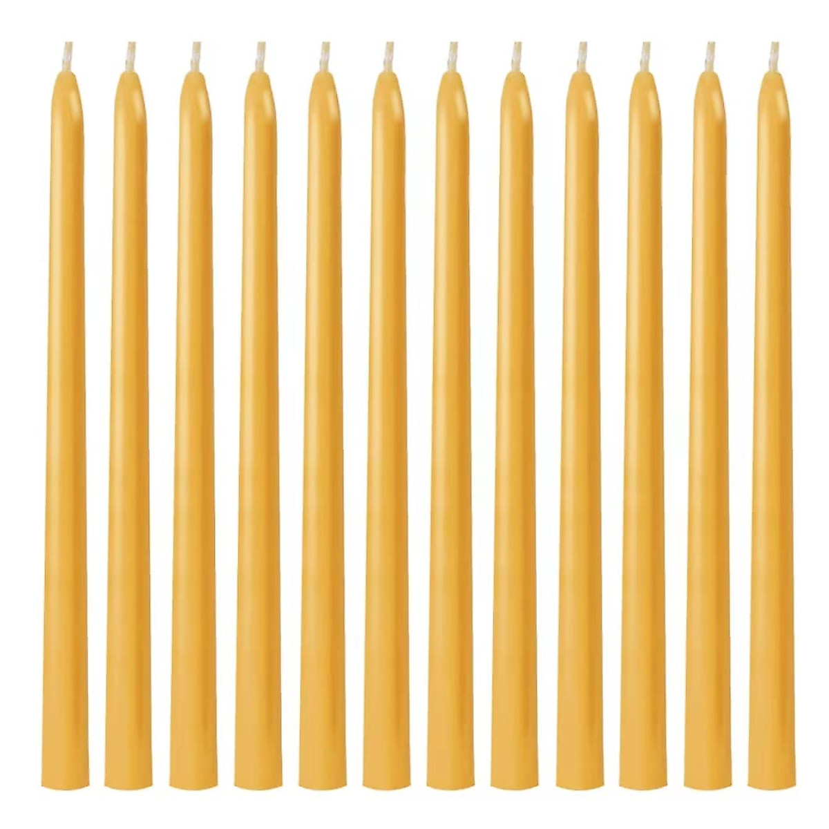 12 Pack Taper Beeswax Candles 12 Inch - Handcrafted, Dripless, and 10 Hours Long Burning Beeswax Candles for Elegant Dining, Relaxing, and Celebrating - Set The Mood with Natural Beeswax Candles