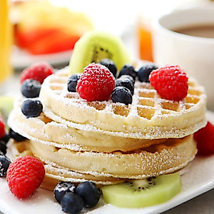 Holstein Housewares Personal Non-Stick Waffle Maker, Yellow