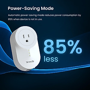 Tenda AV1000 Powerline Etherne Adapter Kit with Gigabit Ports, Ethernet Over Power, Plug&Play, Power Saving, Power Outlet Passthrough, Ideal for Gaming (PH6)