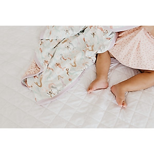 Large Premium Knit Baby 3 Layer Stretchy Quilt Blanket Coral by Copper Pearl