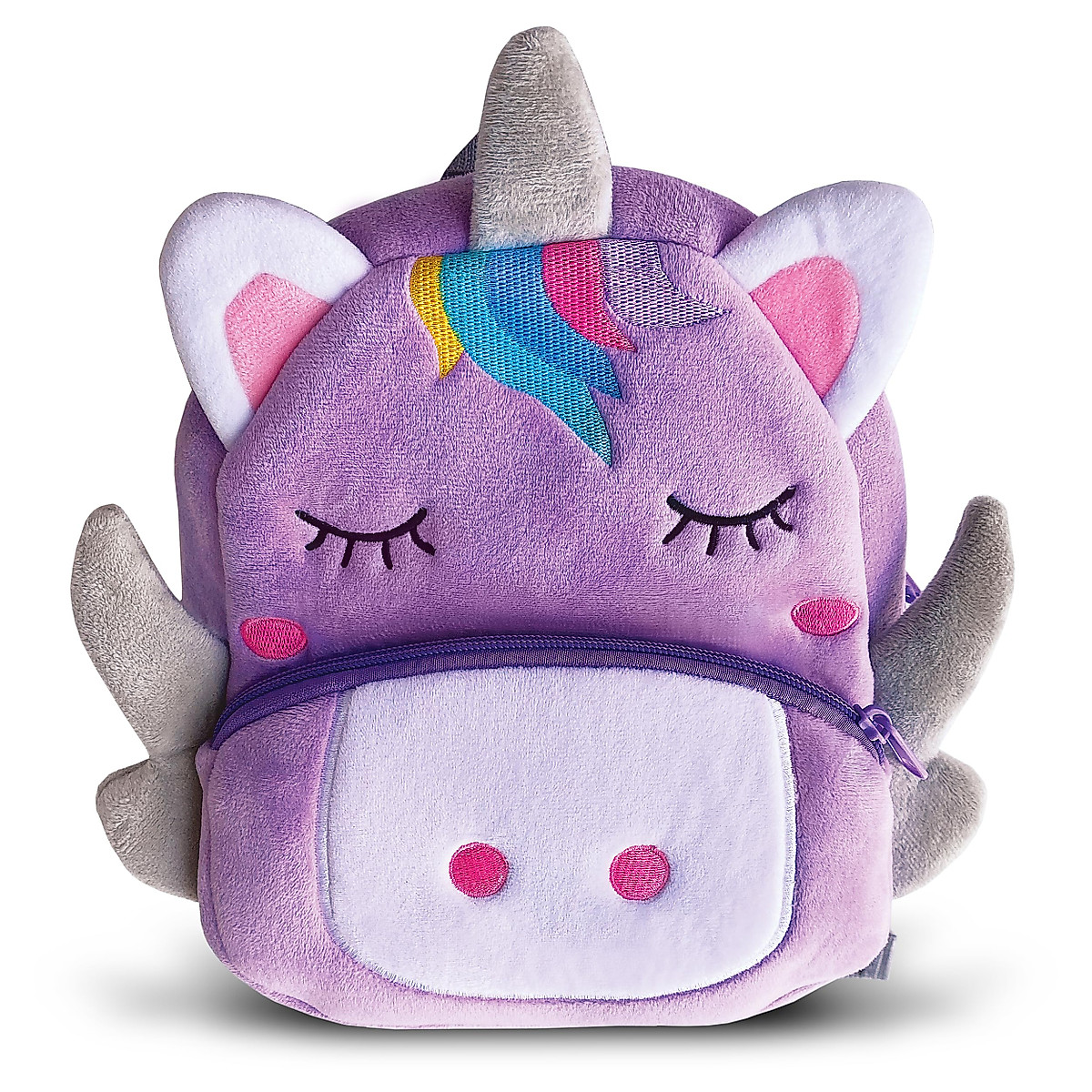 Svitbag Toddler Animal Cartoon Small Mini Backpack with Adjustable Straps for Boys and Girls - Travel Carrier for Toys, Crafts, Essentials - Unique Birthday Gift for 1-5-year-old (Unicorn)