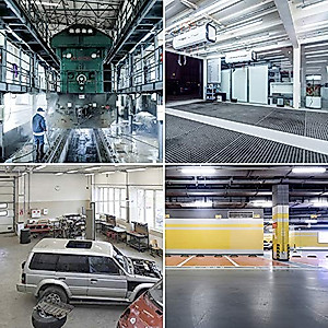 BRILLIHOOD LED Vapor Tight 4FT Light Fixture, 40W, 5000LM, IP65 Waterproof Shop Light, 6000K Bright White, Milky Lens, Outdoor Vapor Proof Lighting, 4-Pack