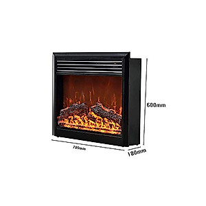 JYCCH Electric Fireplace Wall-Mounted 700mm Built-in Electric Fireplace Electric Fireplace Portable Electric Stove with Realistic Wood fire Flame Effect Adjustable tat overheating