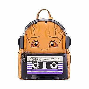 Loungefly Marvel: Guardians of The Galaxy - Groot with Headphones Backpack, Amazon Exclusive, Multicolor (MVBK0250)