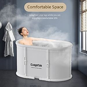 Cusprtm Portable Bathtub for Adults, Foldable Installation-free Collapsible Bathtub With Storage Bag, High-density Insulation Materials, Family SPA Soaking Tub for Shower Stall