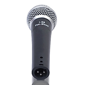 Fat Toad Vocal Microphones with XLR Mic Cables & Clips (2 Pack) Cardioid Dynamic Handheld for Home Studio Recording Package, Live Stage Singing, Adult DJ Karaoke | Pro Audio Mic Cords, 3-Pin Wire