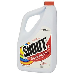 Shout Active Enzyme Laundry Stain Remover Spray, Triple-Acting Formula Clings, Penetrates, and Lifts 100+ Types of Everyday Stains - Prewash Refill 60oz