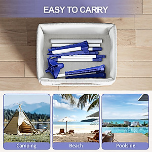 APEXCHASER Clothes Drying Rack, 2-Tier Collapsible Four-Legged Clothing Rack, 6 Arms for Hangers, Portable Garment Rack, Foldable Laundry Drying Rack, Blue