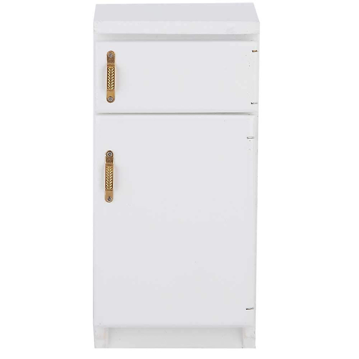 1:12 White Mini Refrigerator Excellent Wooden Furniture Model Kitchen Accessory Doll Accessories