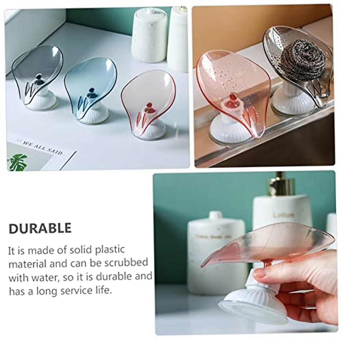 LIGHTAOTAO 2pcs Soap Box Plastic soap Dish Suction Cup soap Holder Water draining soap Dish Compact soap Rack Bathtub Trays for tub Foam Hand soap Dispenser Wall Soap Dispenser Tray Storage