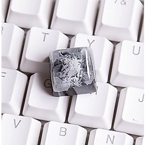 cho26key Gaming Keycaps for Cherry MX Switches(OEM R4) Hand Made Resin Key caps…(Snow Mountain（R4）)