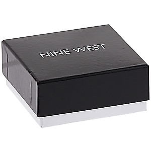 Nine West Women's Silvertone and Crystal Bracelet Rondel Stretch