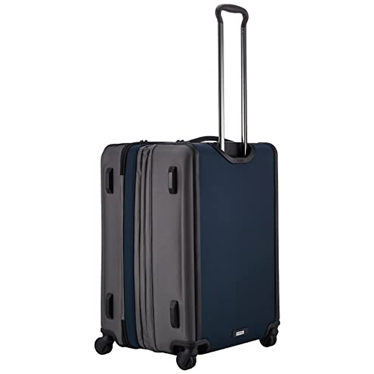 TUMI Alpha Short Trip Expandable 4-Wheeled Packing Case - Roller Bag for Short Trips & Weekend Getaways - Carry-On Luggage with 4 Spinner Wheels - Travel Suitcase for Men & Women - Navy/Grey