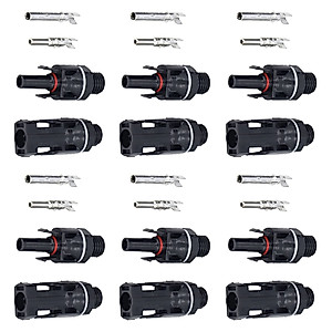 6 Set Solar Connectors Solar End Panel Connector Brass PPO Waterproof Solar Connectors Solar And Wind Power Parts And Accessories