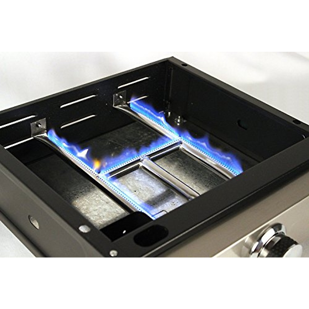 Blackstone 1650 Tabletop Grill Without Hood Propane Fuelled Portable Stovetop Gas Rear Grease Trap for Kitchen, Outdoor, Camping, Tailgating or Picnicking, 17 Inch Griddle, Black