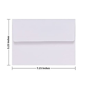 36-Pack White 5x7 Envelopes Self Seal A7 Envelopes, Mailing Envelopes, 5x7 Envelopes for Invitations, White Envelopes for 5x7 Cards, Letters, Photos, Thank You Cards, Wedding