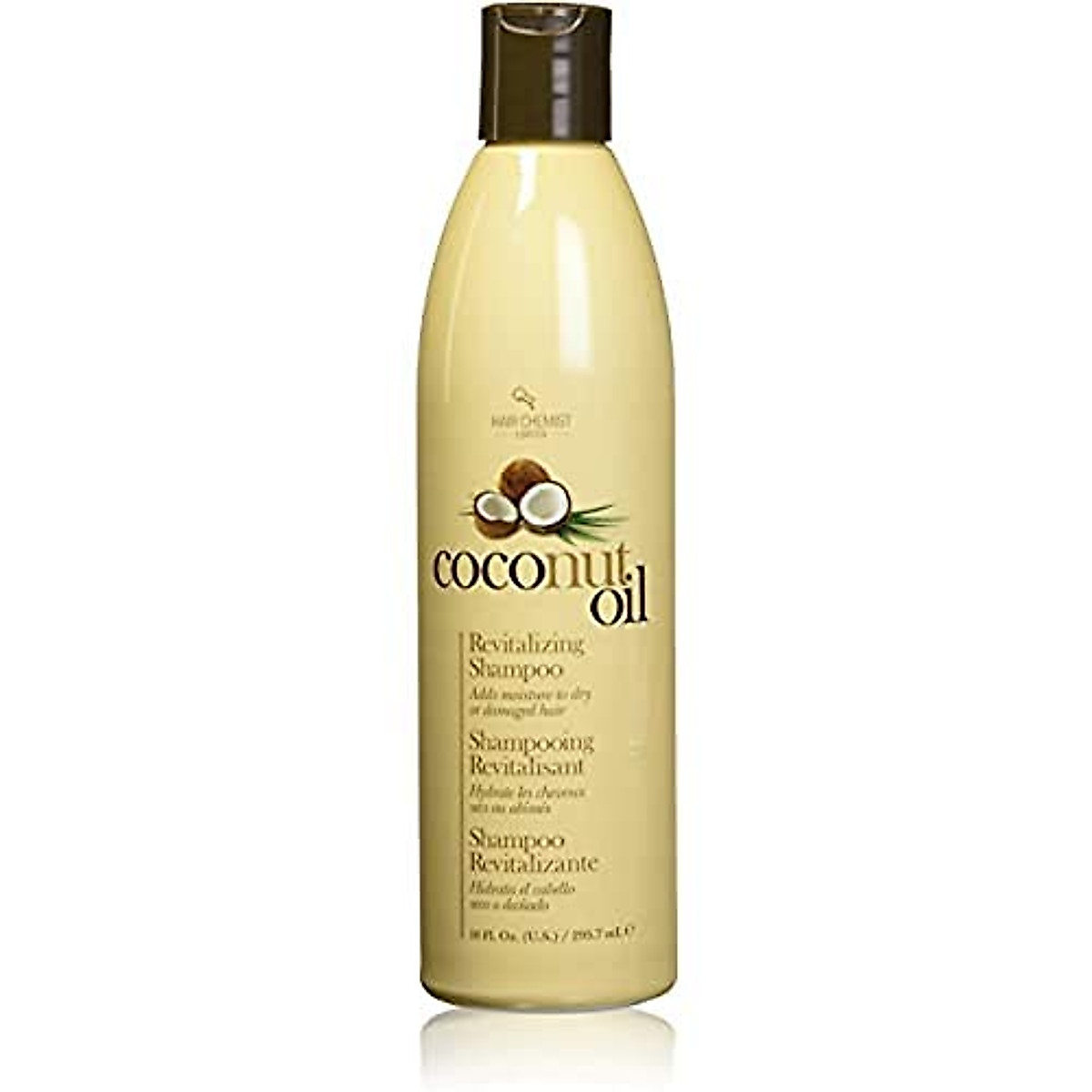 Hair Chemist Coconut Revitalizing Shampoo, 10 Ounce - Treats Dry Hair, Moisturizes and Strengthens for Healthier and Shinier Hair, Ideal for Damaged Hair