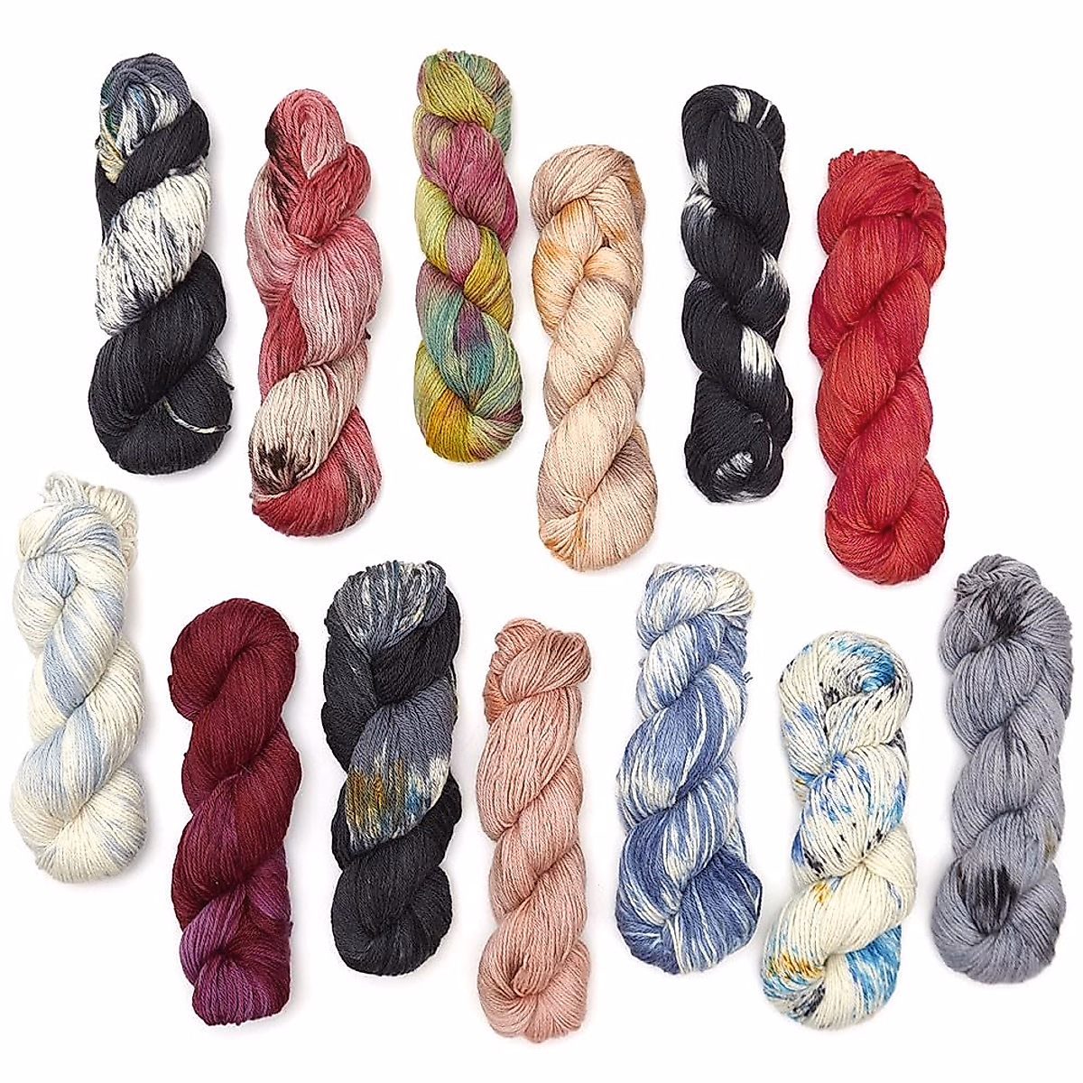 100% Baby Alpaca Yarn Wool 100g Hank DK Weight Hand Dyed Made in Peru - Heavenly Soft and Perfect for Knitting and Crocheting (Blushing Twilight, DK Hand Dyed - 100g Hank)