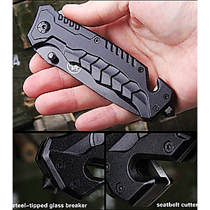 TANSOLE TAN SOLE Pocket Folding Knife with Pocket Clip for outdoor camping survival hunting (T-303)