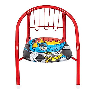 ARDITEX Batman Children's Chair, Metal Chair 35.5 x 30 x 33.5 cm Red
