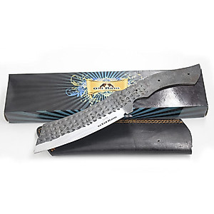 Old Ram Handmade Collection Chopper Clever Machete Full Tang Fix Blade Knife 14" Overall 1075 Hand Forged Carbon Steel (B.Blade)